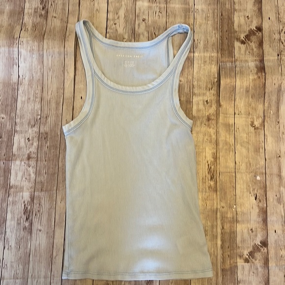 American Eagle Outfitters | Tops | American Eagle Light Blue Ribbed ...